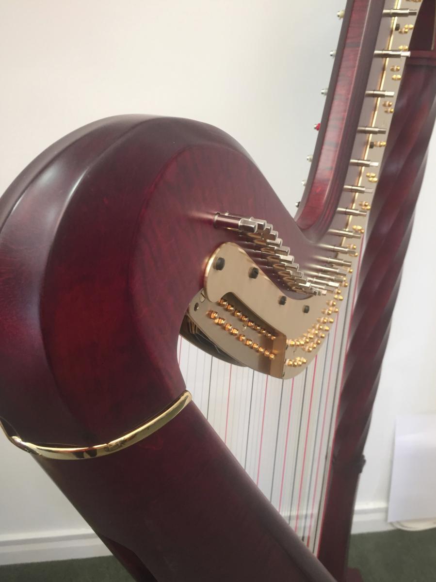 Apollo 47 Pedal Harp in Mahogany finish - P21100 - In Stock