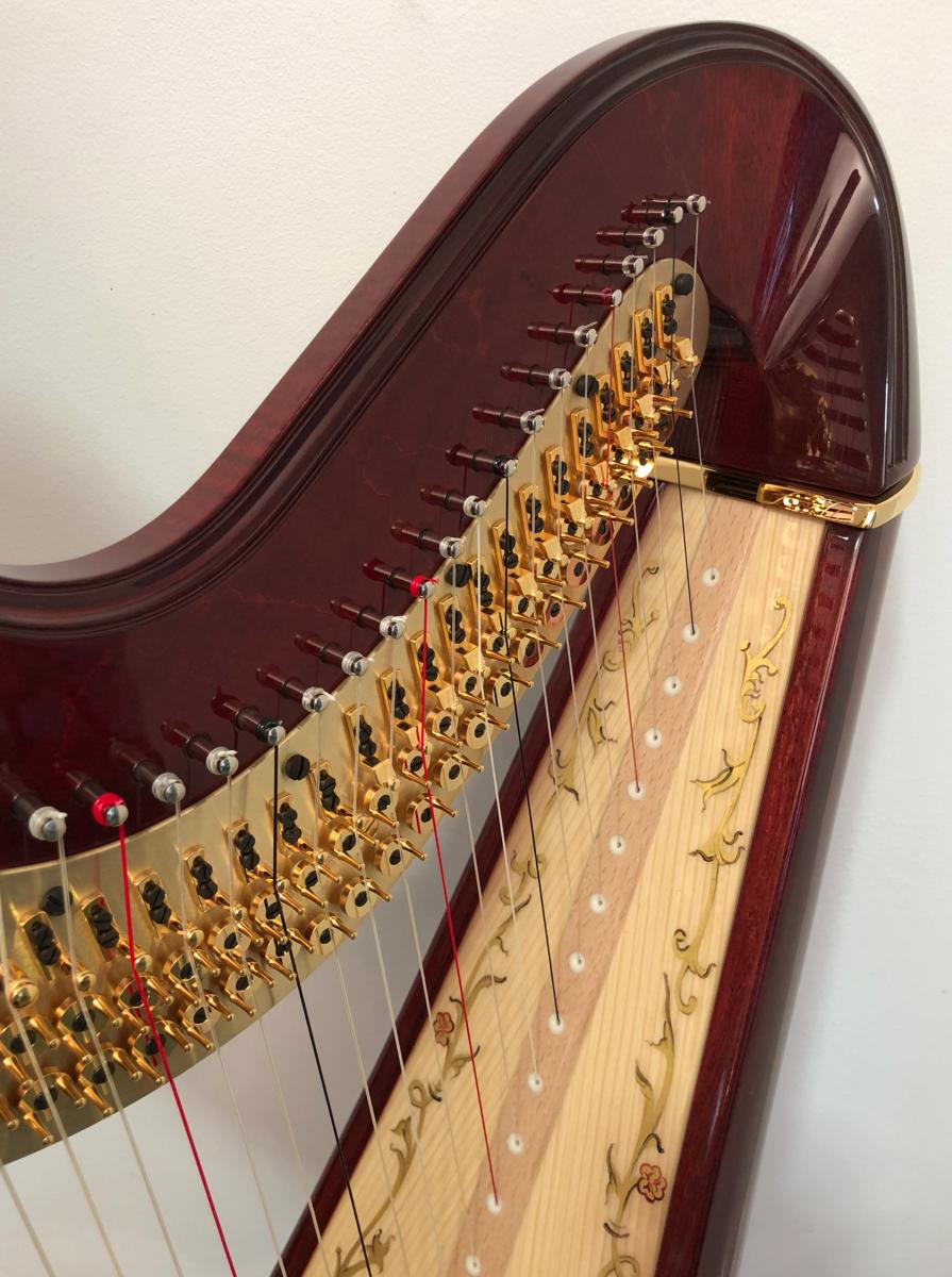 Diana 47 Pedal Harp in Mahogany Gloss - In Stock