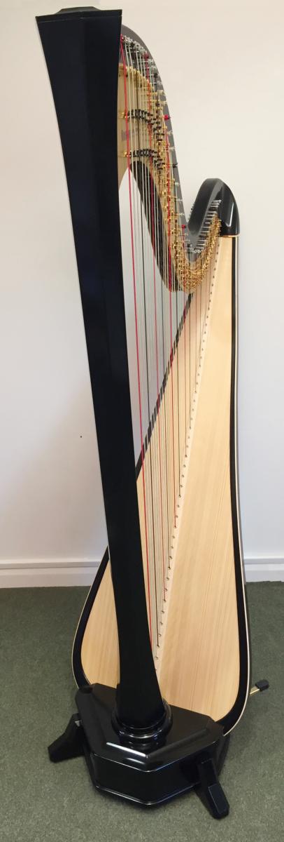 Amphion 47 Ebony Pedal Harp - with Dusty Strings Pickup