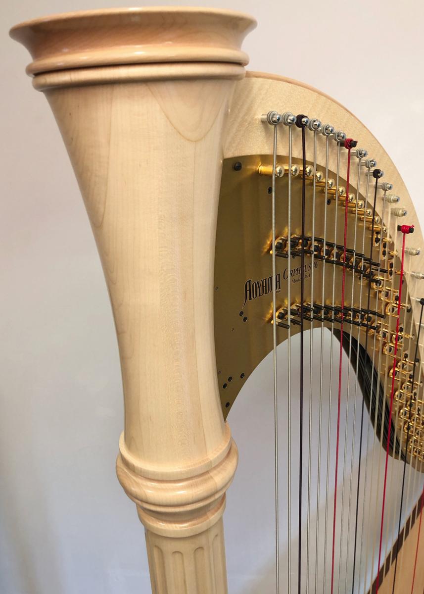Aoyama Orpheus 46 Pedal Harp: Maple - in Stock